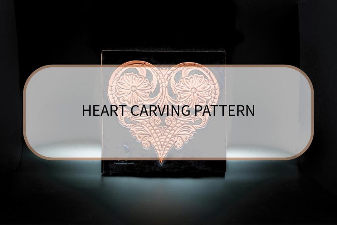 Heart Tooling Pattern, Sheridan Floral Design Pattern, Leather Carving ...