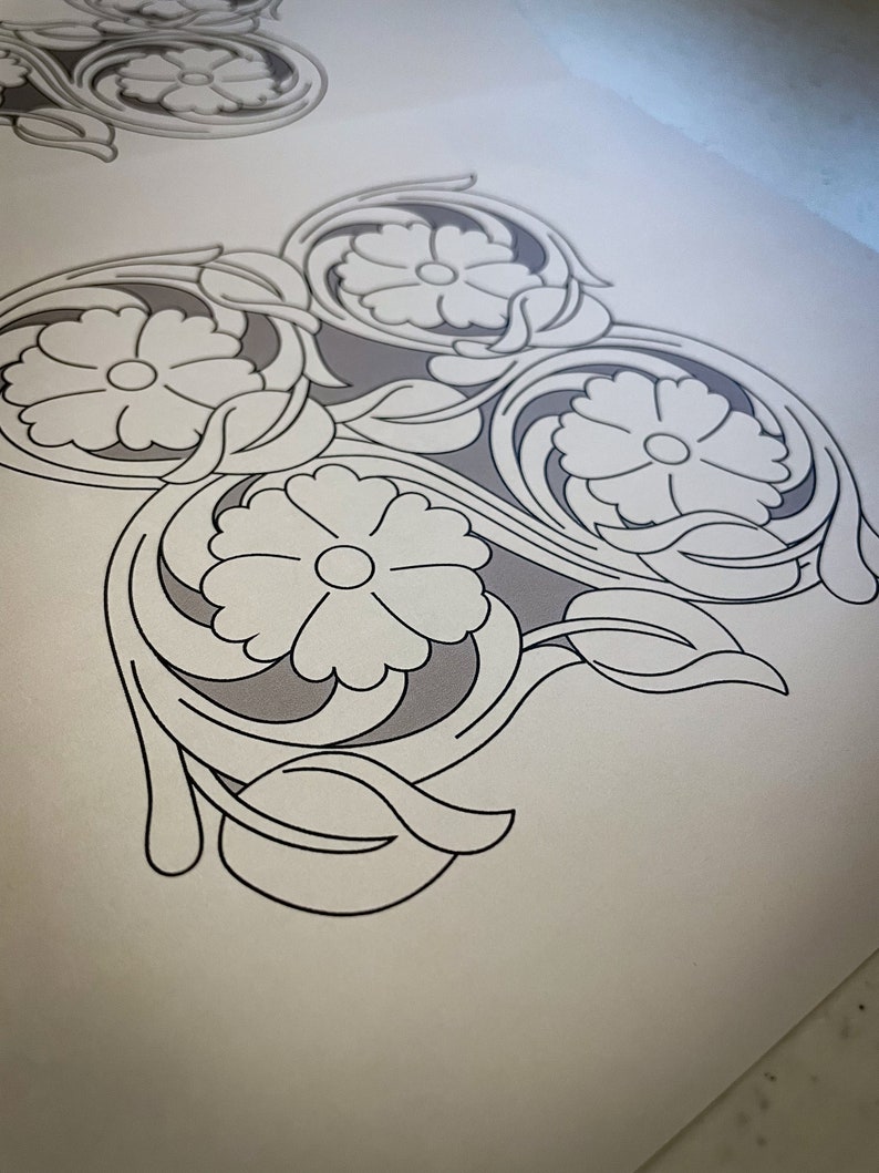 Roper Wallet Tooling Bundle, Western Floral Patterns, Sheridan Floral ...