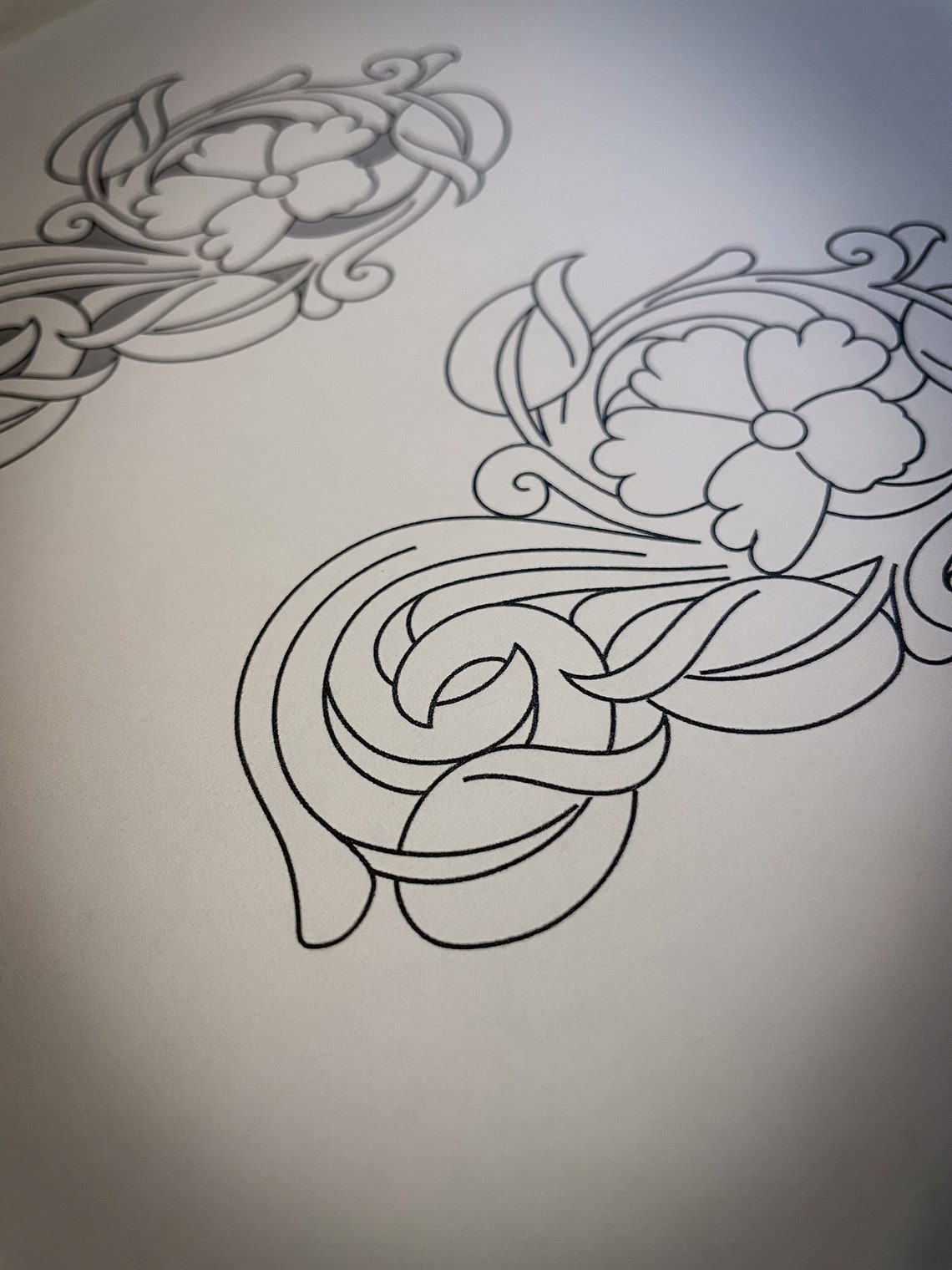 Wallet Tooling Pattern, Wallet Design Pattern, Sheridan Floral Design ...