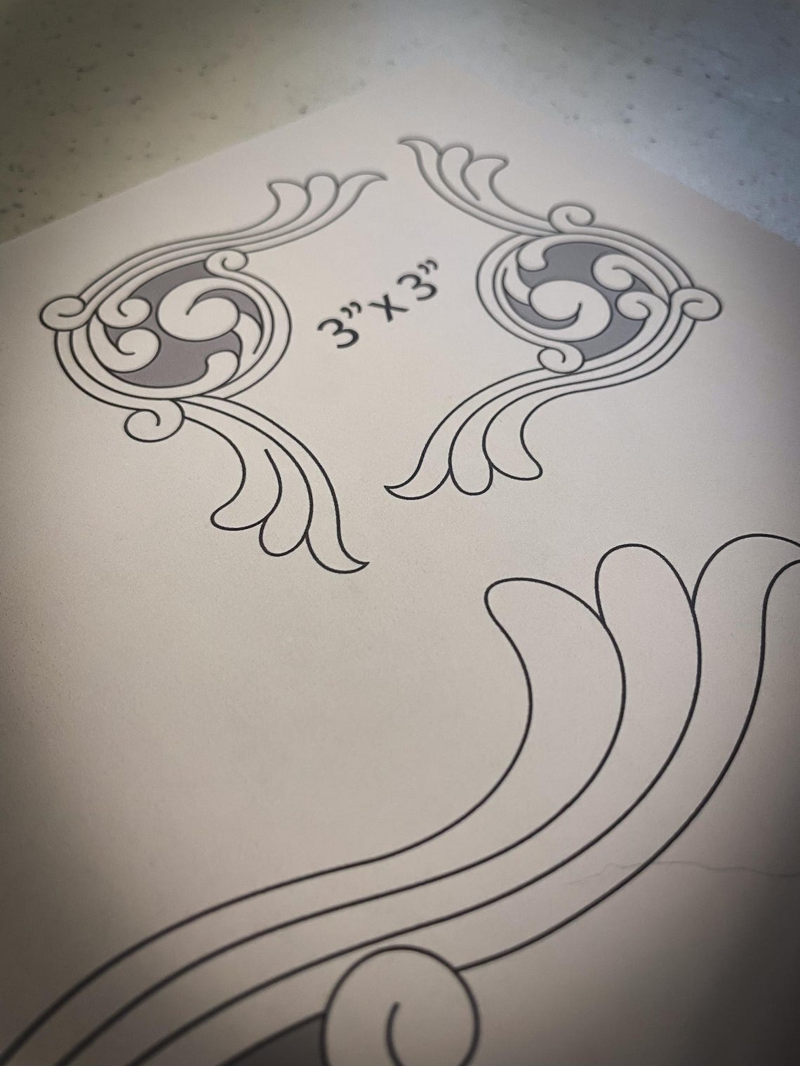 Corner Tooling Pattern, Corner Design Pattern, Sheridan Floral Design ...