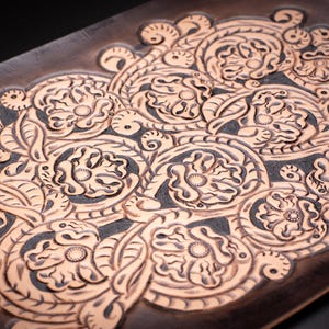 Western Floral Leather Tooling Pattern, Leatherwork Carving Pattern ...