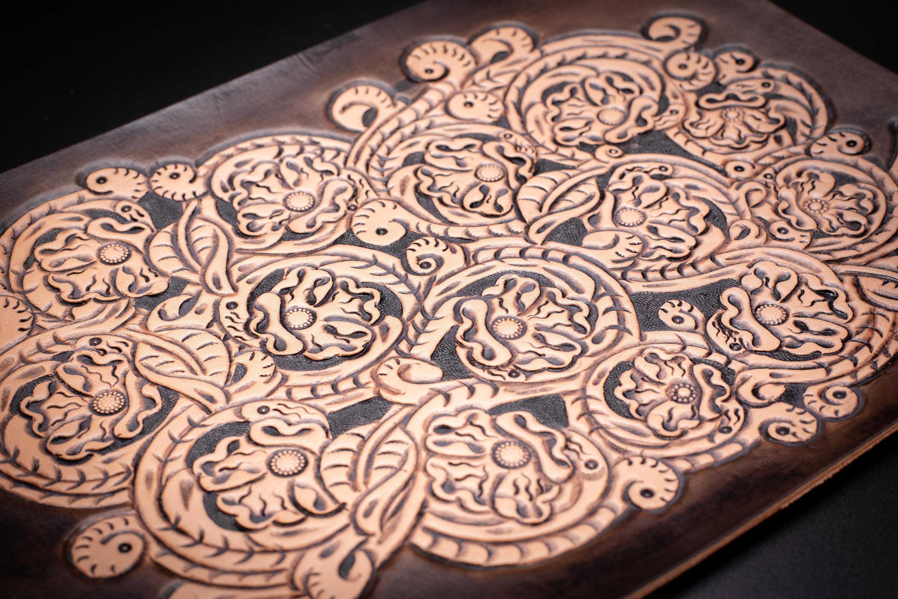 Western Floral Leather Tooling Pattern, Leatherwork Carving Pattern ...