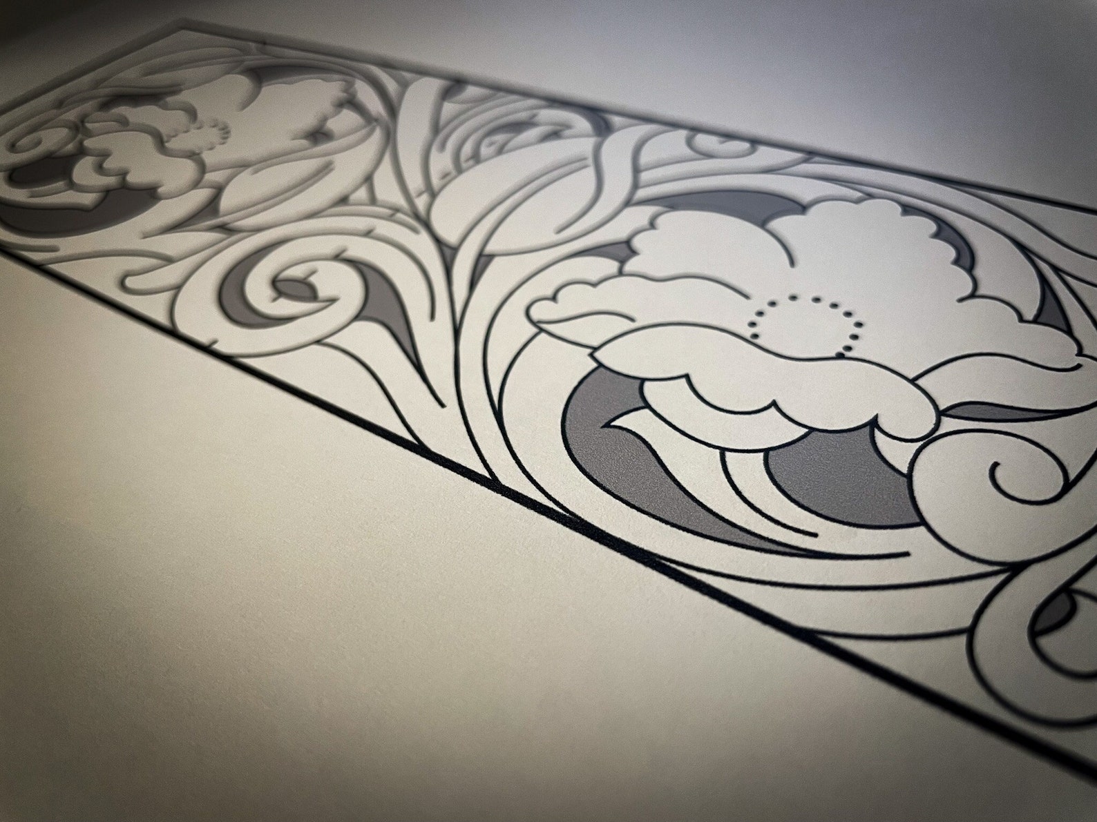 Bi-fold Wallet Tooling Pattern, Western Floral Design Pattern, Sheridan ...