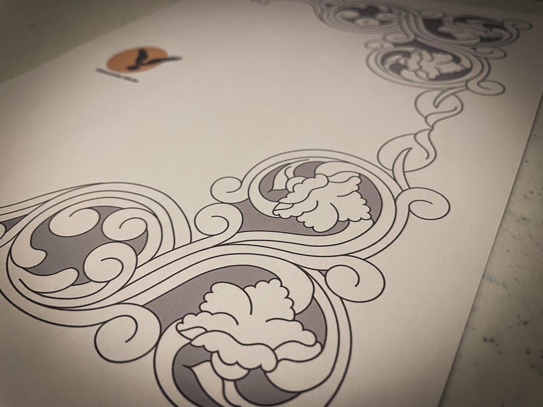 Corner Tooling Pattern, Corner Design Pattern, Sheridan Floral Design ...