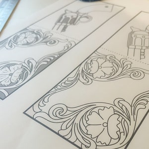 Bi-fold Wallet Tooling Pattern, Bisley Revolver Design Pattern ...