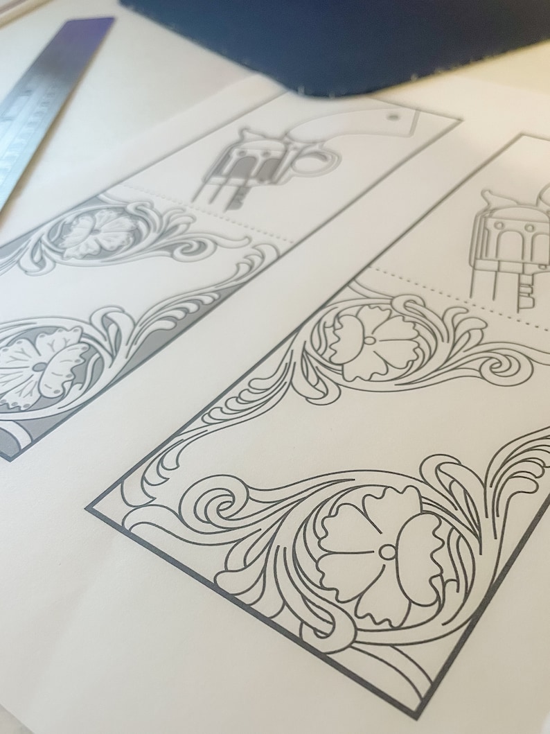Bi-fold Wallet Tooling Pattern, Bisley Revolver Design Pattern ...