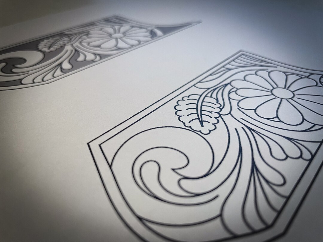 Knife Sheath Tooling Pattern, Sheridan Floral Design Pattern, PDF Template - Etsy