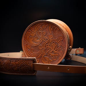 Handmade Leather Rope Can Purse, Canteen Purse, Round Purse, Western ...