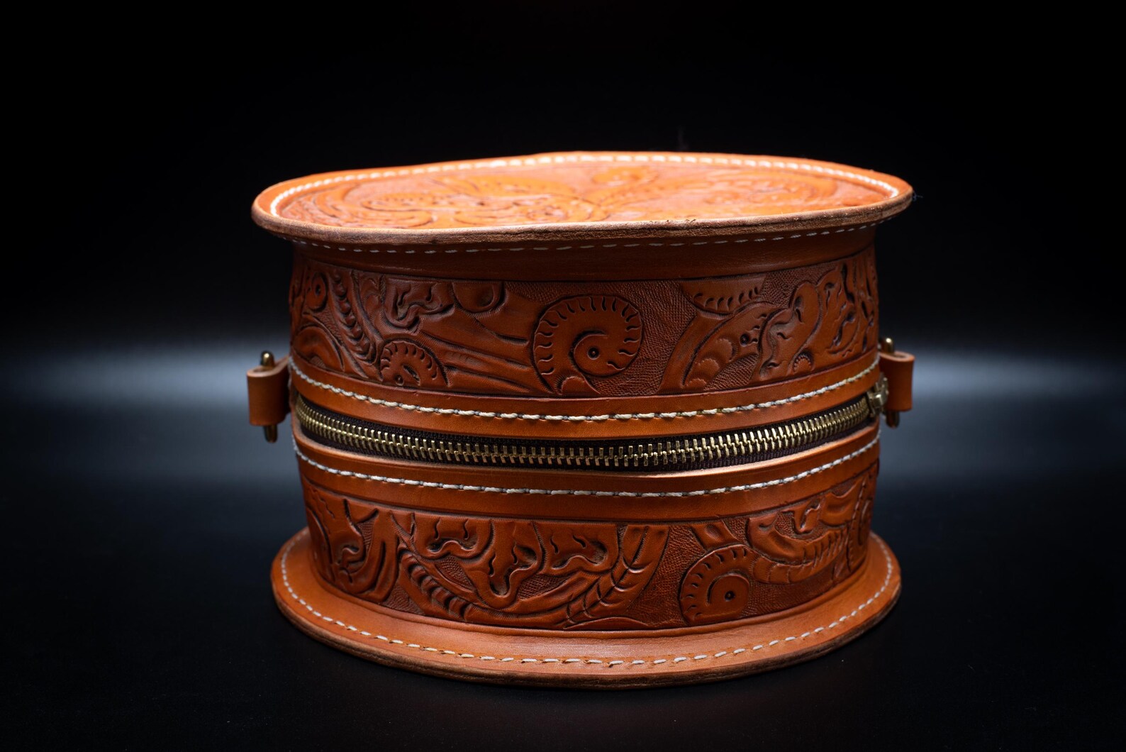 Handmade Leather Rope Can Purse, Canteen Purse, Round Purse, Western ...