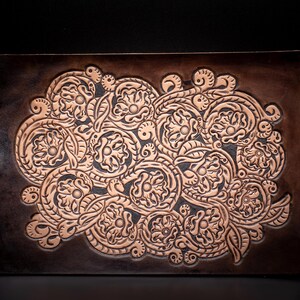 Western Floral Leather Tooling Pattern, Leatherwork Carving Pattern ...