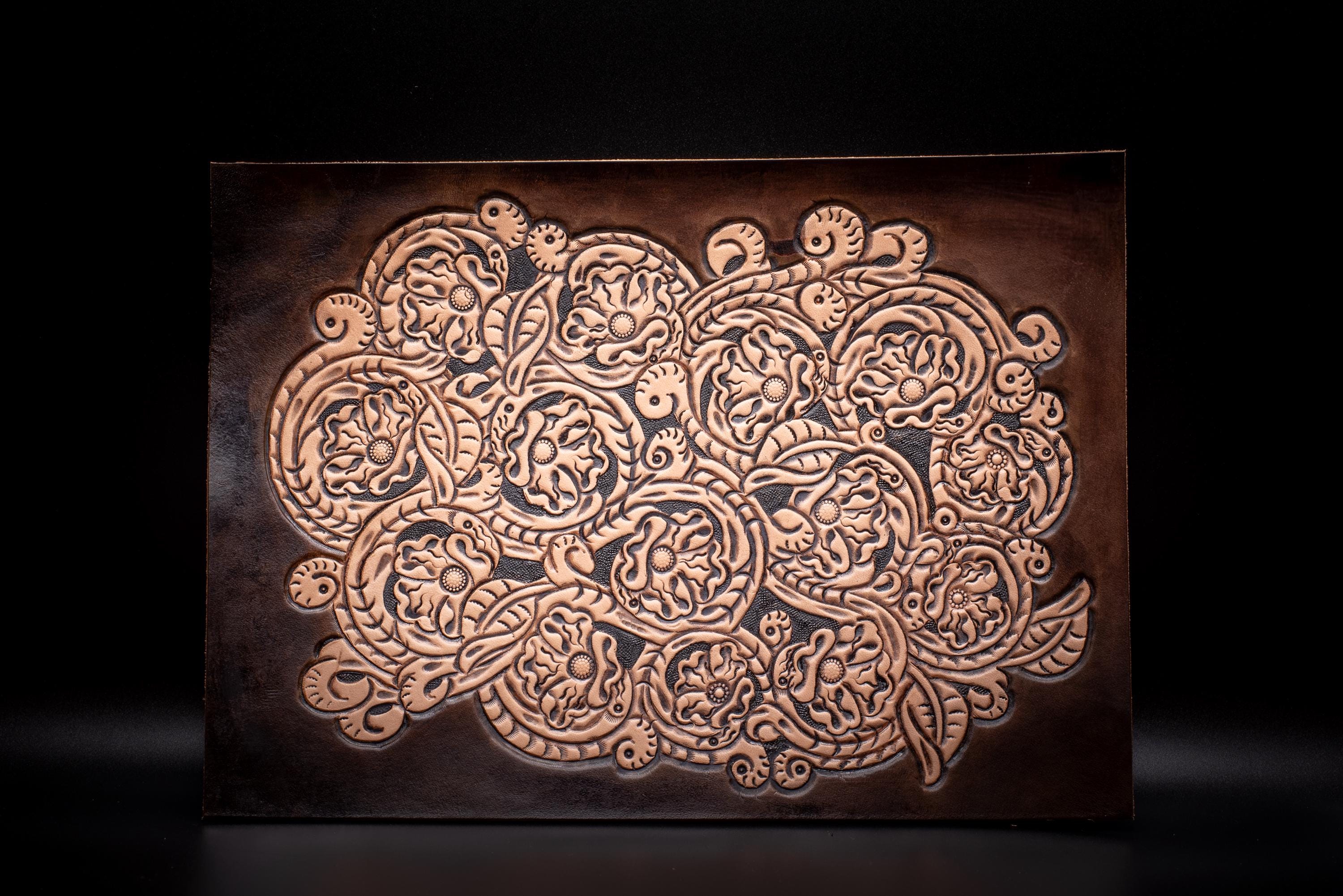 Western Floral Leather Tooling Pattern, Leatherwork Carving Pattern ...