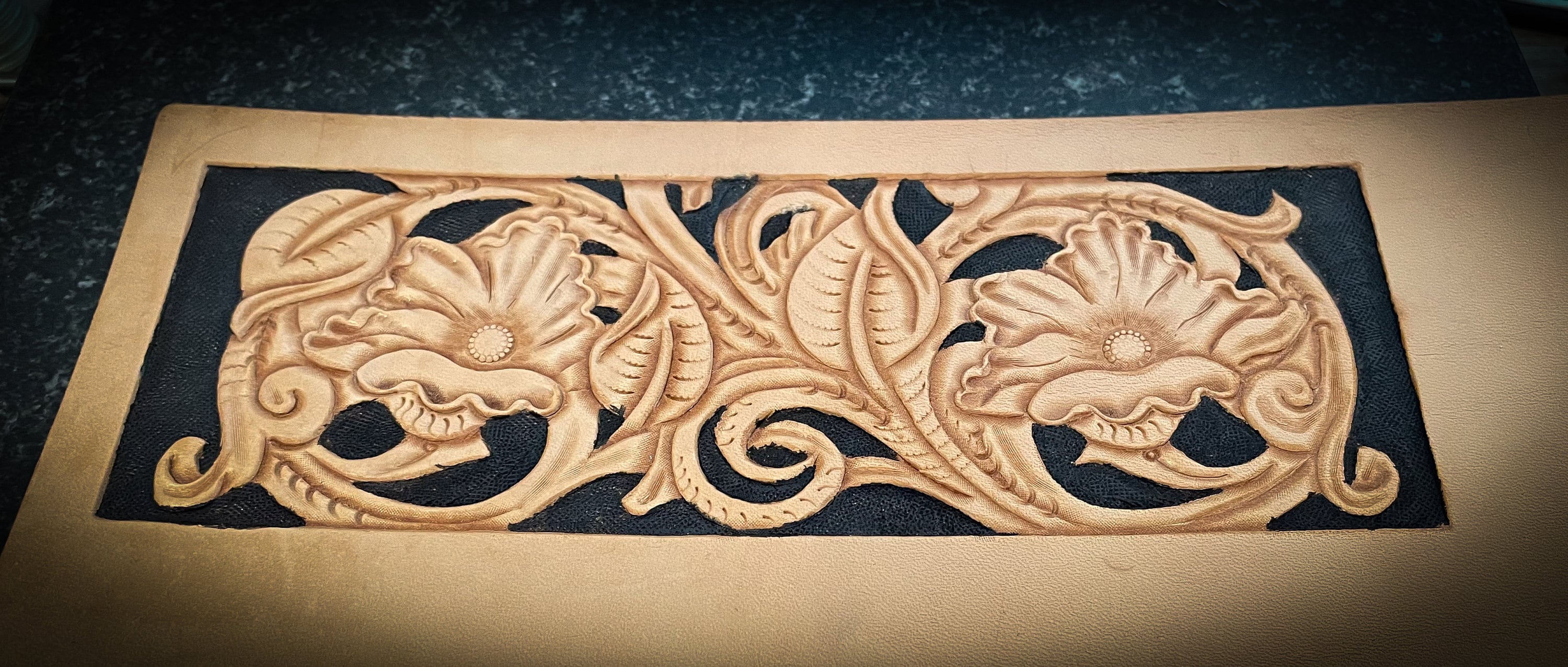 Bi-fold Wallet Tooling Pattern, Western Floral Design Pattern, Sheridan ...