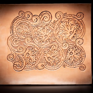 Western Floral Leather Tooling Pattern, Leatherwork Carving Pattern ...