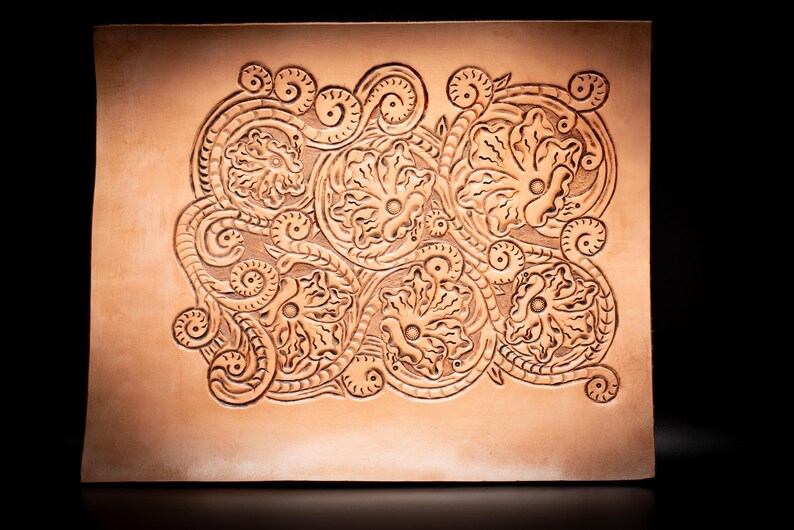 Western Floral Leather Tooling Pattern, Leatherwork Carving Pattern ...