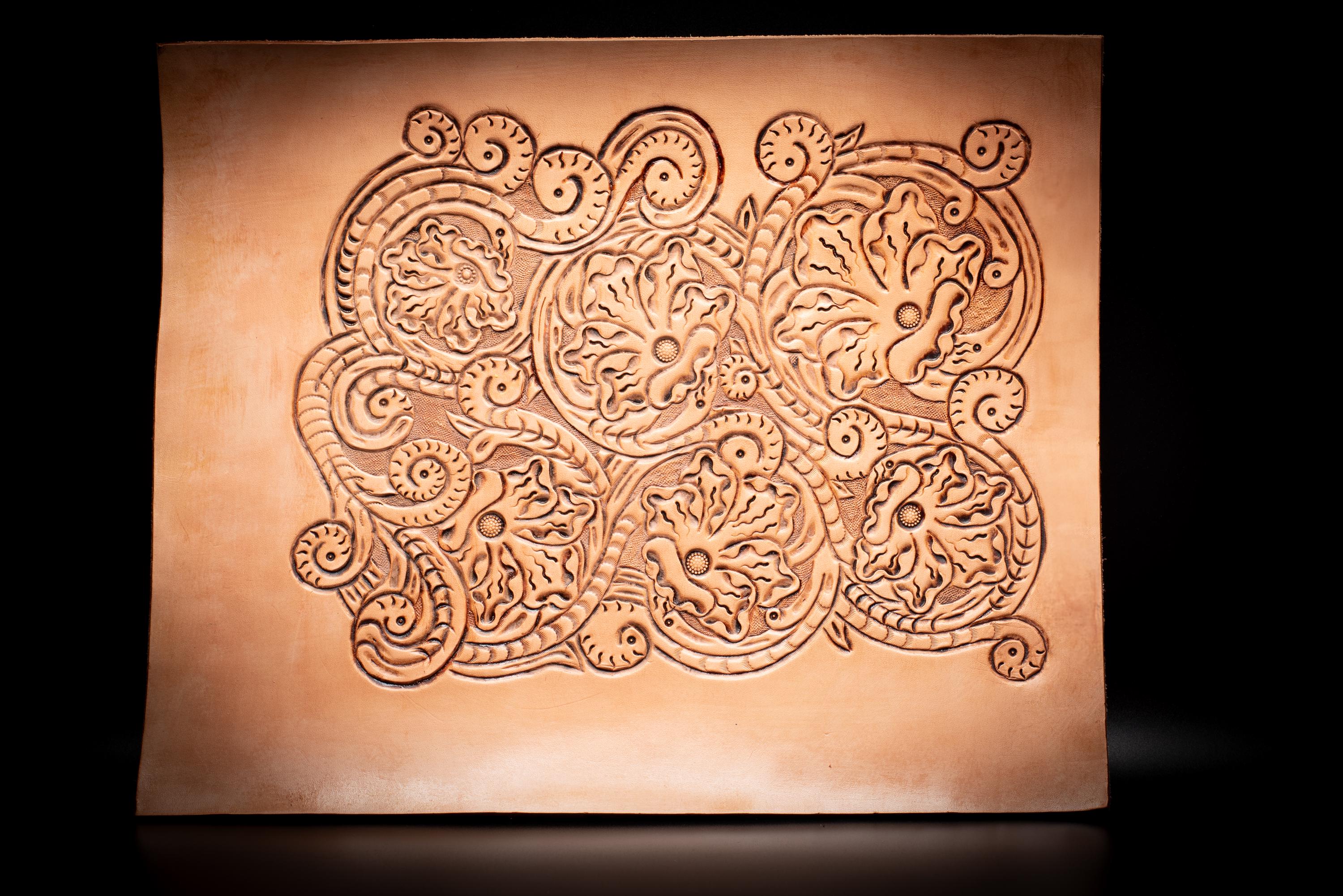 Western Floral Leather Tooling Pattern, Leatherwork Carving Pattern ...