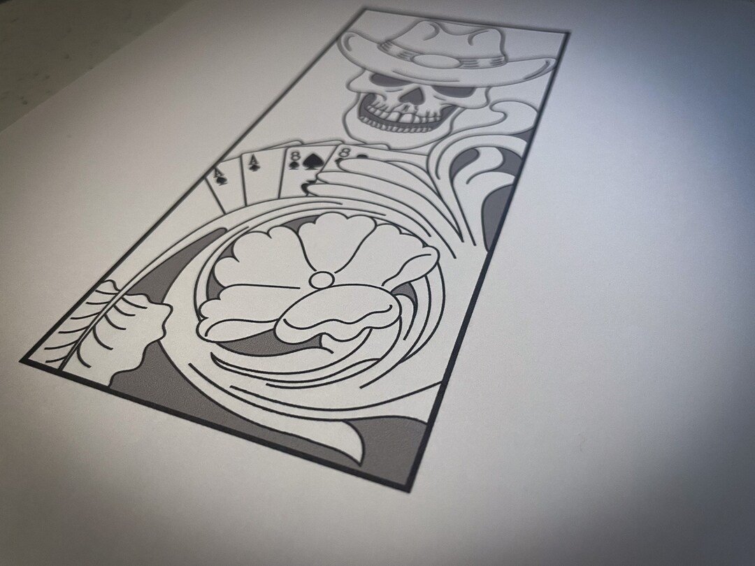 Dead Mans Hand Roper Wallet Leather Tooling Pattern, Sheridan Floral ...