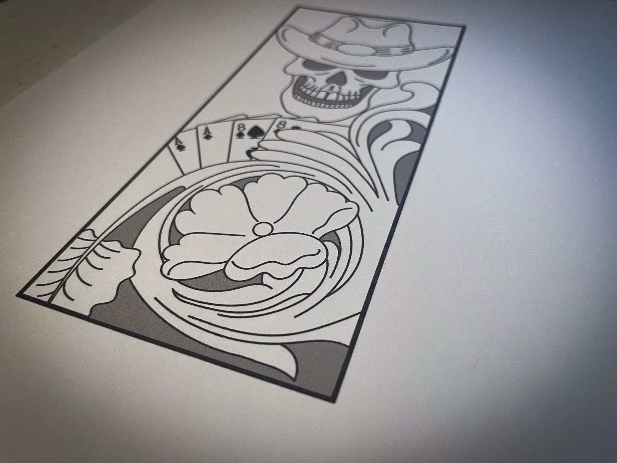 Dead Mans Hand Roper Wallet Leather Tooling Pattern, Sheridan Floral ...