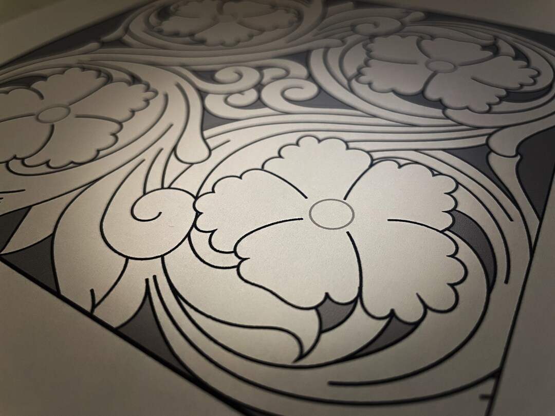 Roper Wallet Tooling Pattern, Western Floral Pattern, Sheridan Floral ...