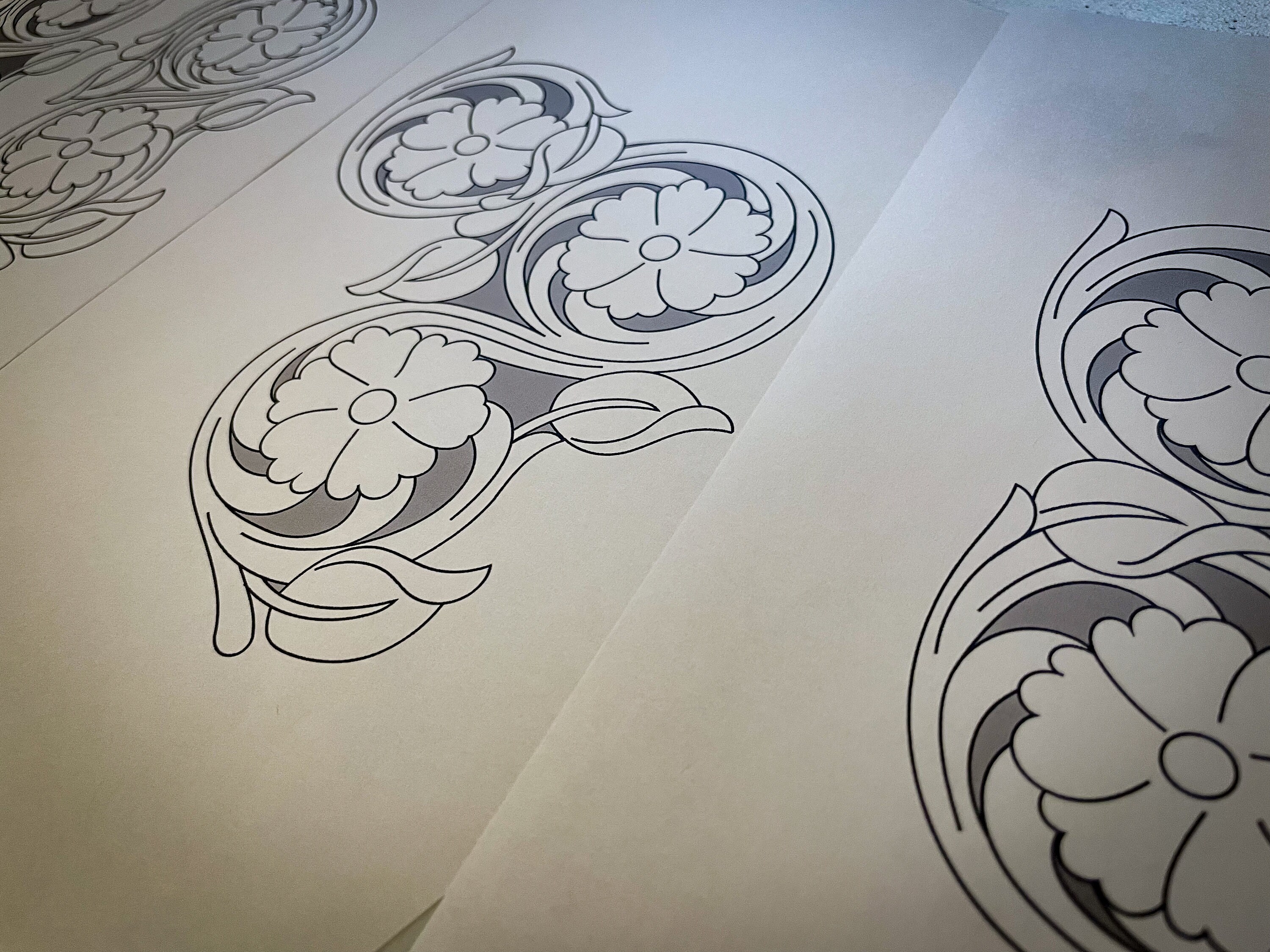 Roper Wallet Tooling Bundle, Western Floral Patterns, Sheridan Floral ...