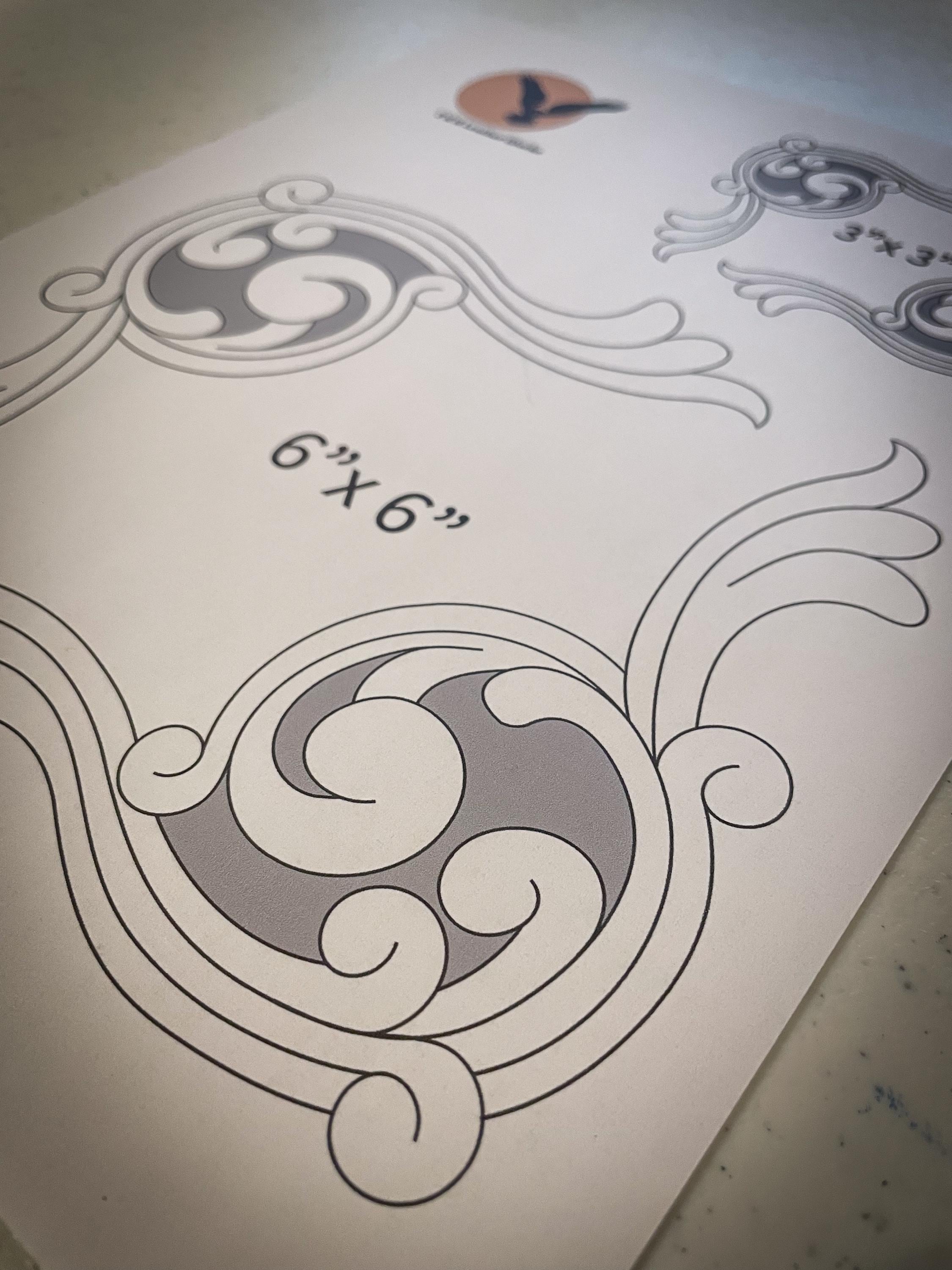 Corner Tooling Pattern, Corner Design Pattern, Sheridan Floral Design ...