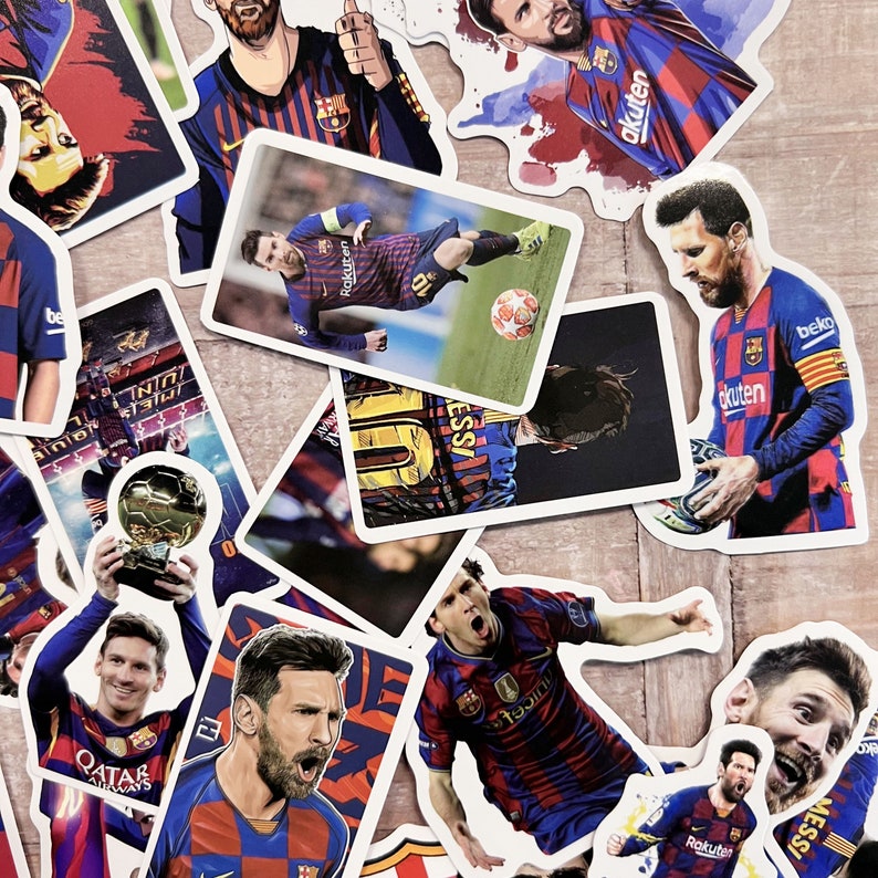 50 Lionel Messi Stickers Cool Mixed Colors Sticker Lot Fun Pack ...