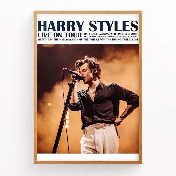 Harry Styles Live on Tour Poster - Etsy