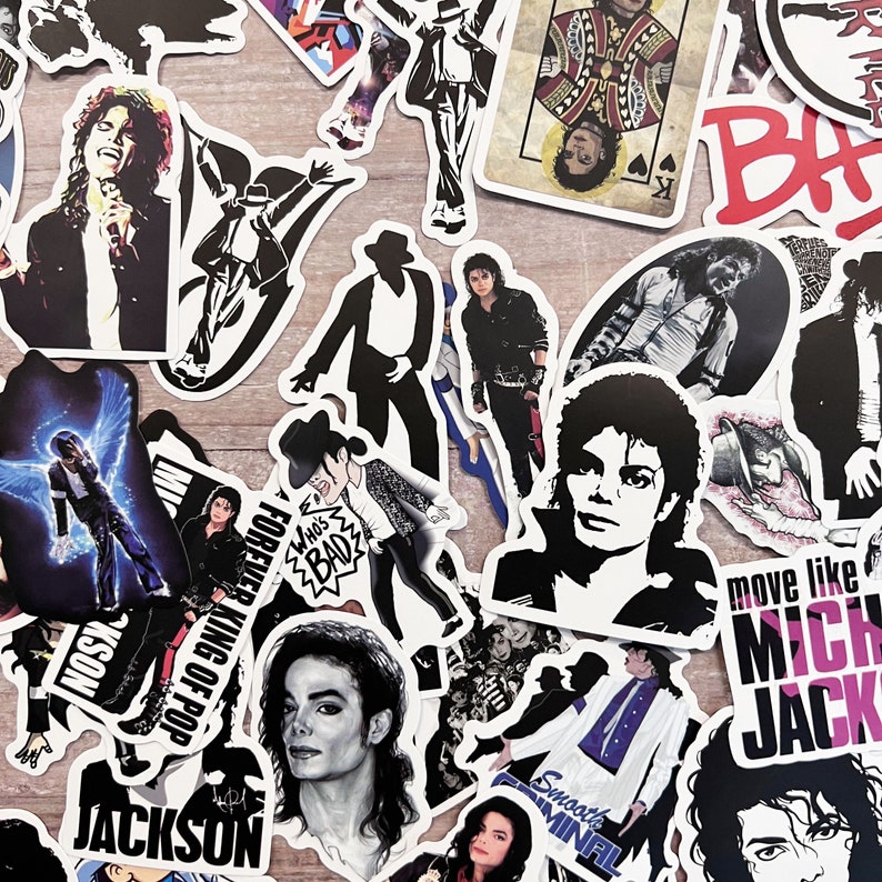 50 Michael Jackson Rock Music Stickers Cool Mixed Colors Sticker Lot ...