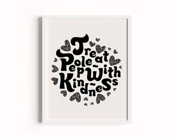 Buy WALL ART Treat People With Kindness Harry Styles Lyric Online in ...