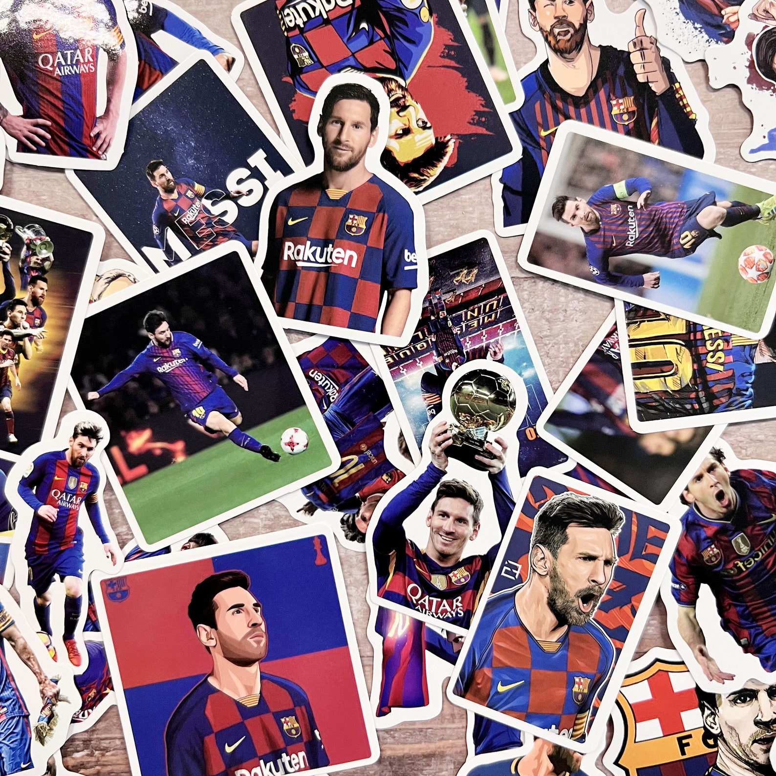 50 Lionel Messi Stickers Cool Mixed Colors Sticker Lot Fun Pack ...