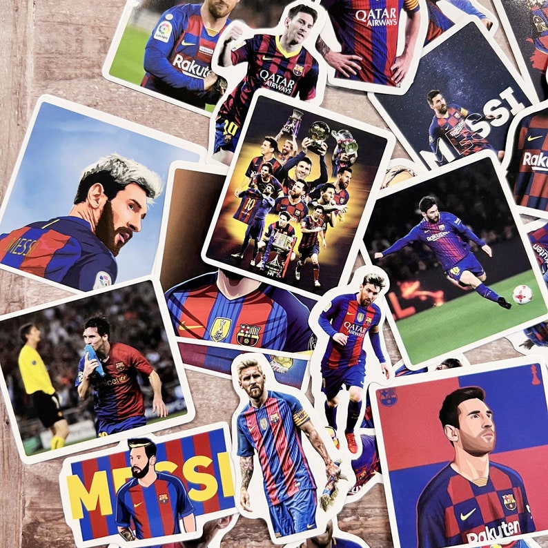 50 Lionel Messi Stickers Cool Mixed Colors Sticker Lot Fun Pack ...