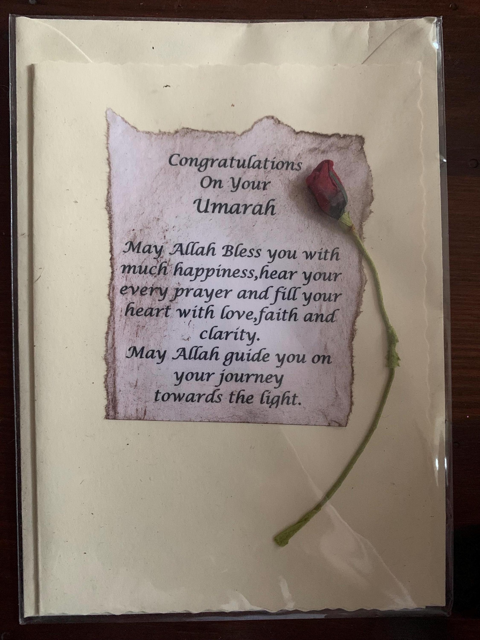 Congratulations on Your Umrah Islamic Muslim Handmade Greeting Card ...