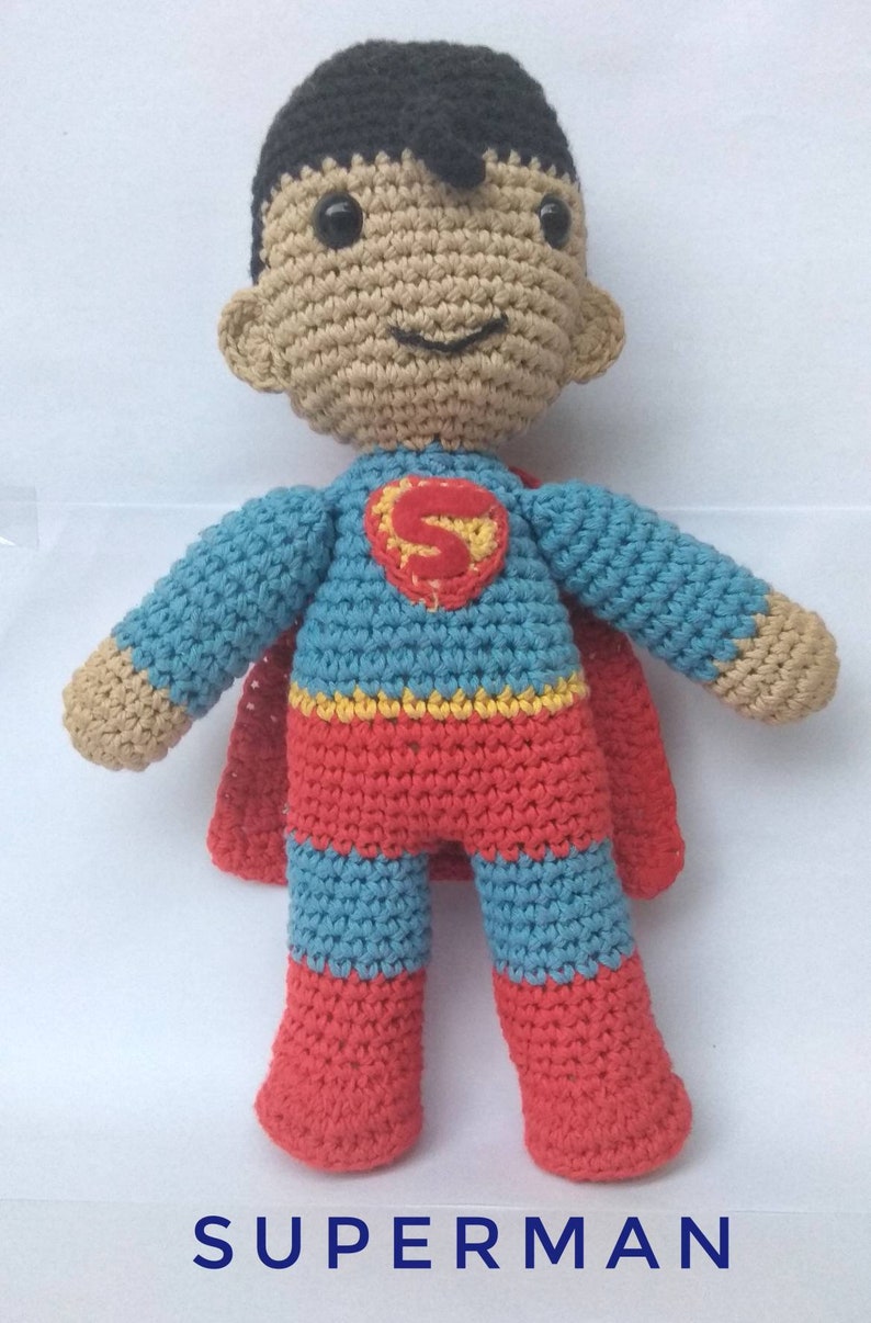 Superman Amigurumi Crochet Doll : Superhero Action Figures Stuff Toys ...