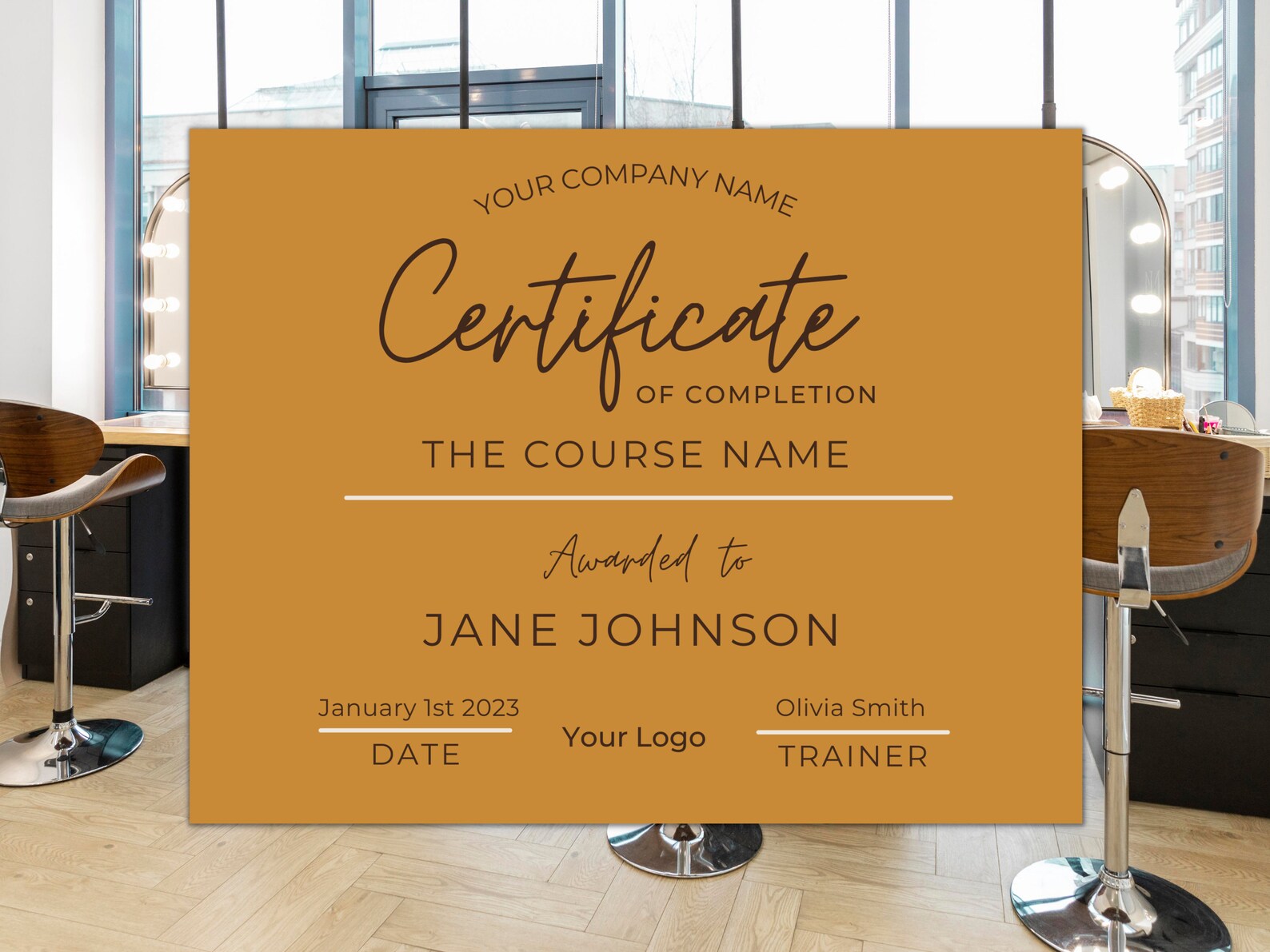 Cute Certificate of Completion Template Editable Lash - Etsy