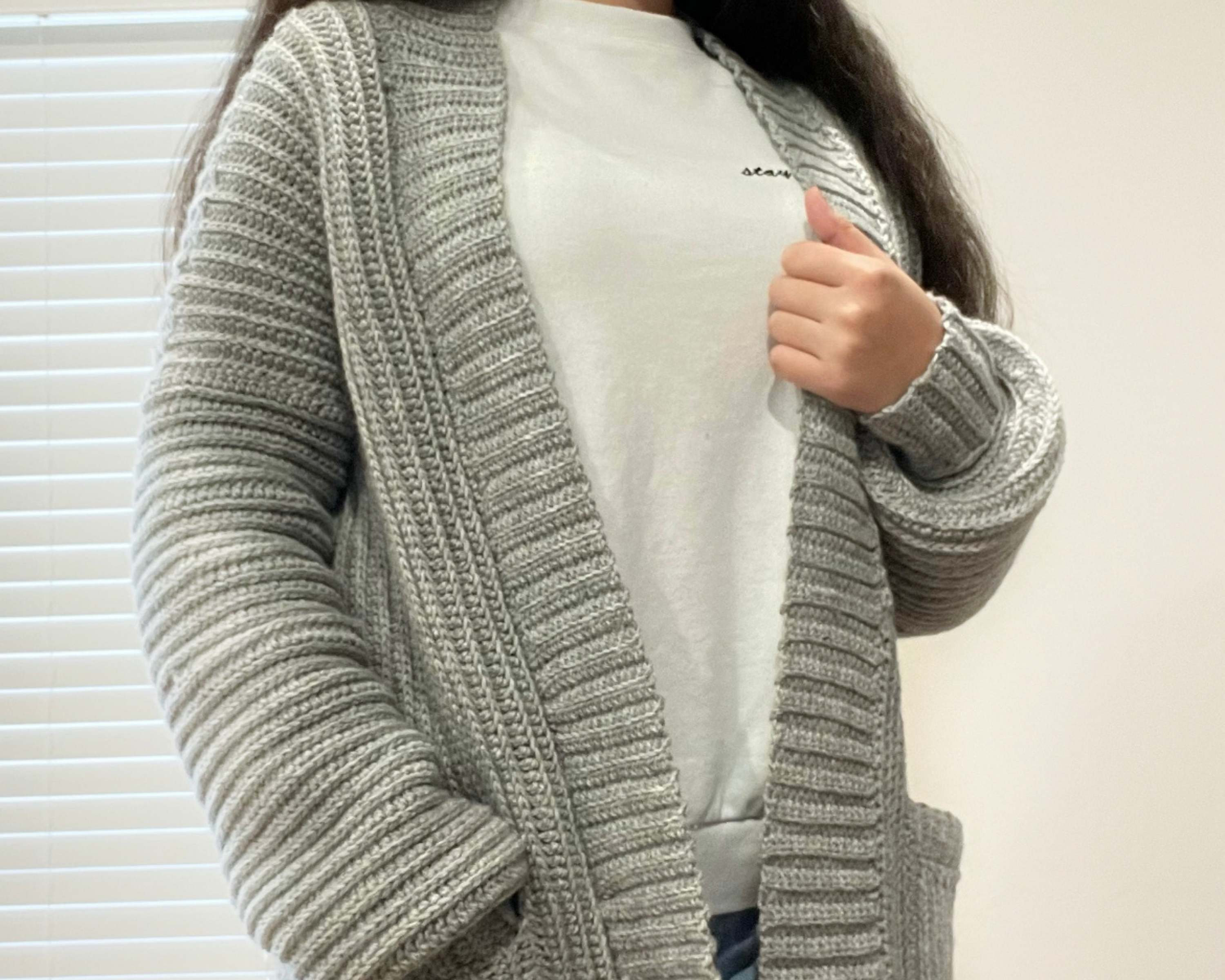 Crochet Ribbed Cardigan, Cardigan Crochet, Cardigan Crochet Pattern ...