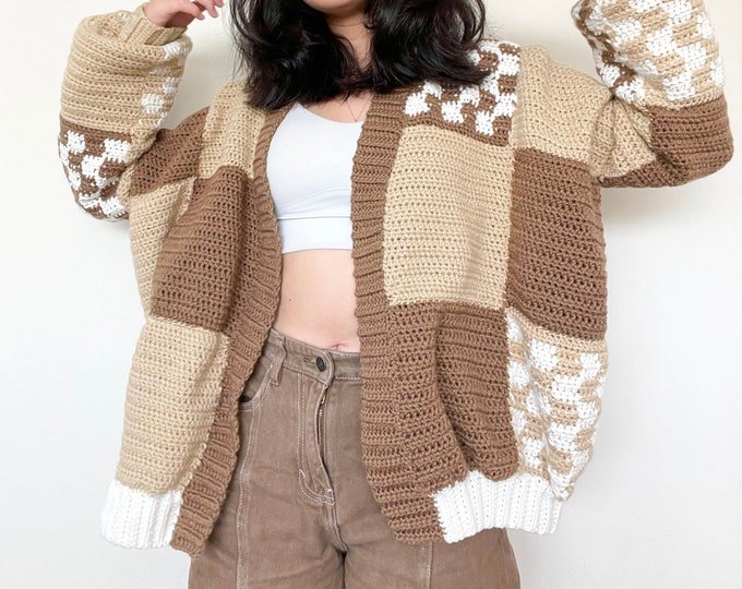 Forget Me Not Thinner Patchwork Cardigan I Feel so Cool Custom Orders - Etsy