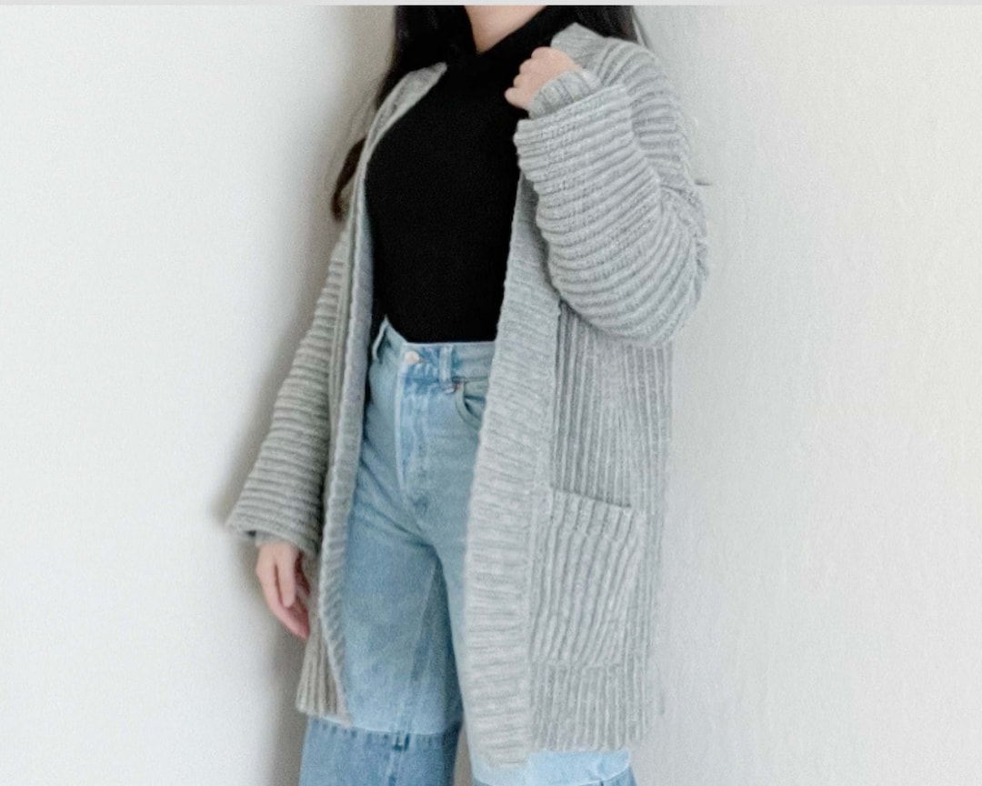 Crochet Ribbed Cardigan, Cardigan Crochet, Cardigan Crochet Pattern ...