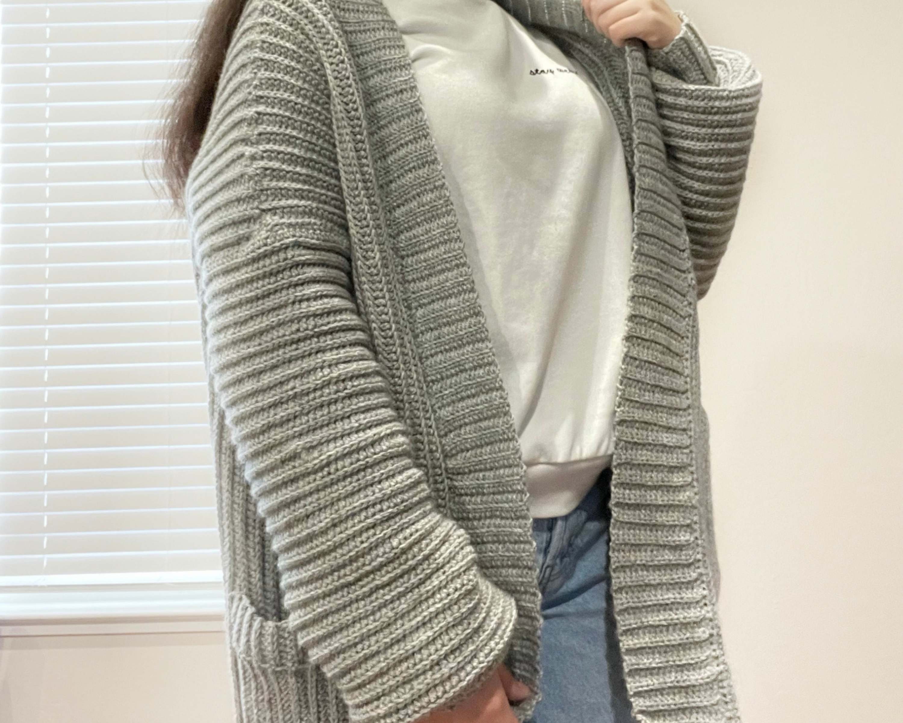 Crochet Ribbed Cardigan, Cardigan Crochet, Cardigan Crochet Pattern ...