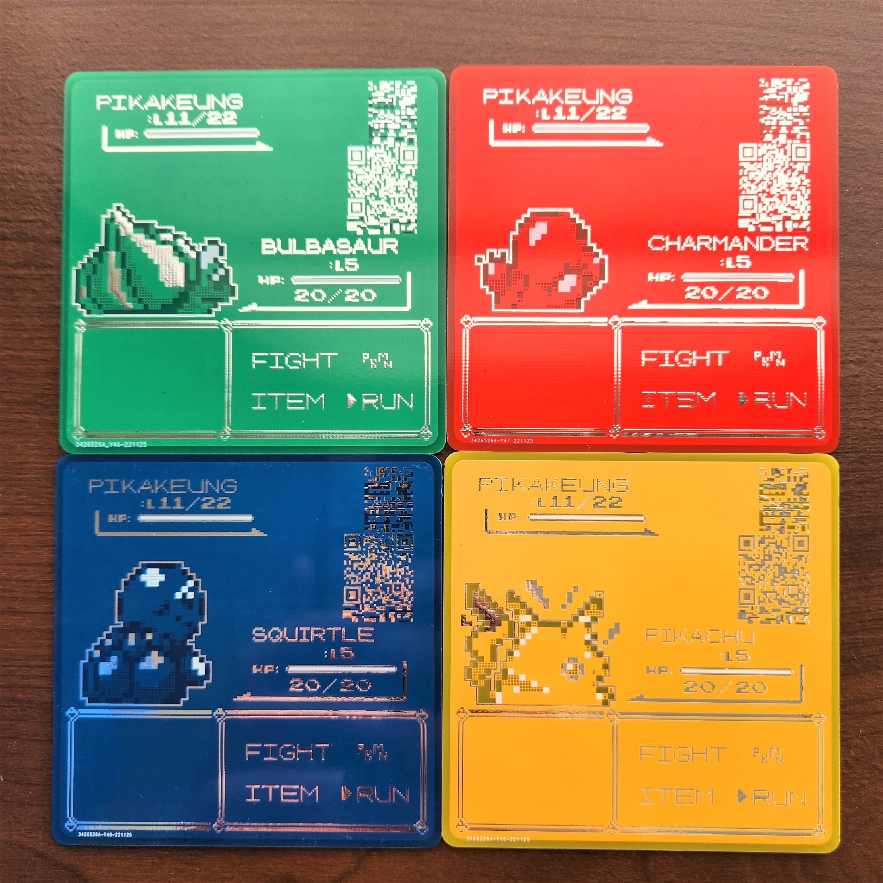 Reversible Pokemon Gen 1 Starter PCB Coaster Set 1ea per Set - Etsy