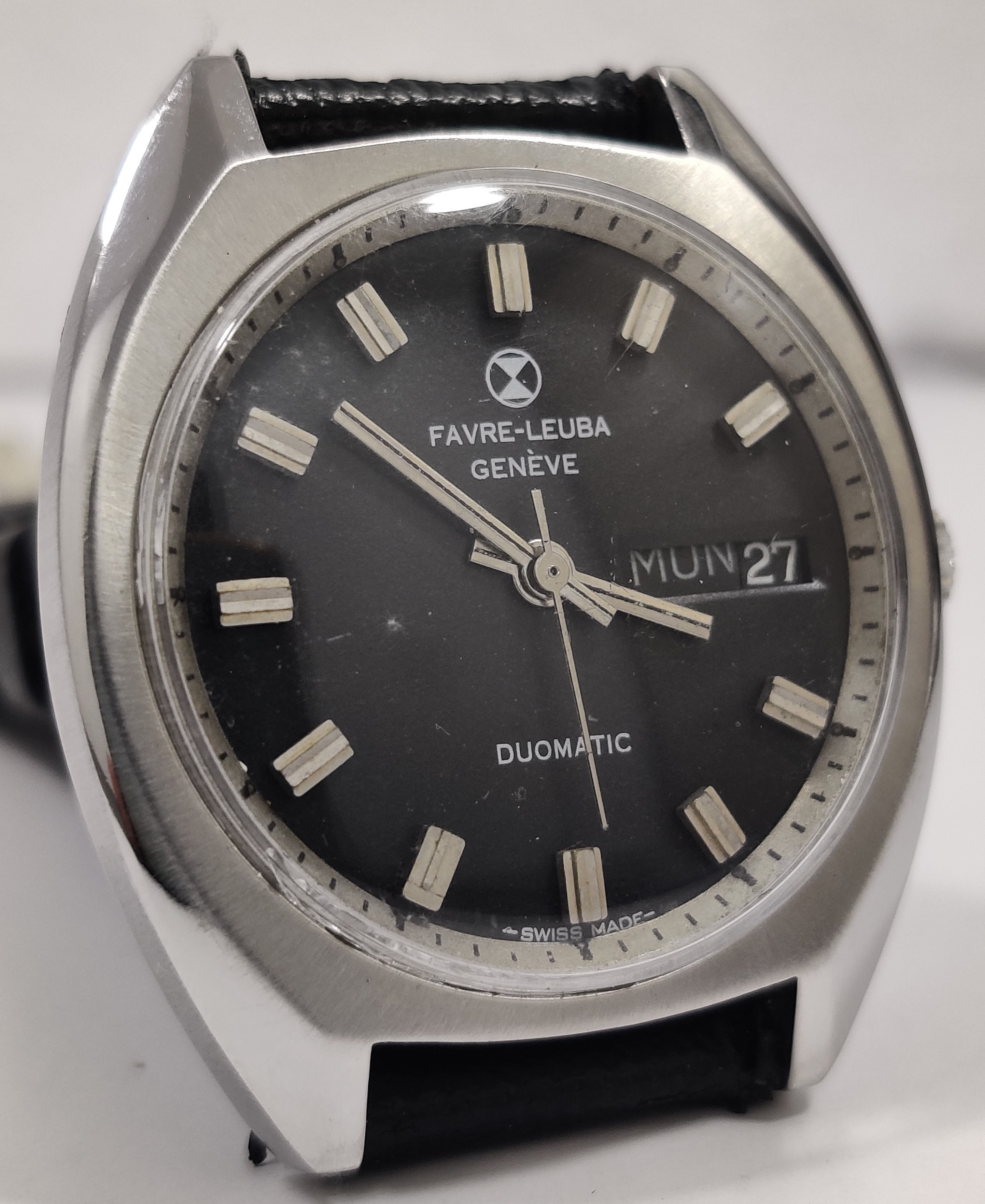 Favre Leuba Geneve Duomatic Vintage Men's Wristwatch, 17 Jewels Self ...