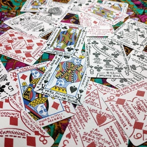 Cartomancy Learner Deck Handprinted & Cartomancy Method Booklet - Etsy