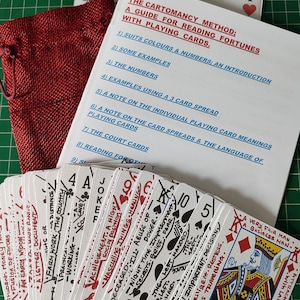 Cartomancy Learner Deck Handprinted & Cartomancy Method Booklet - Etsy