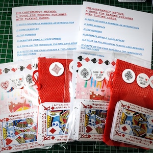 Cartomancy Learner Deck Handprinted & Cartomancy Method Booklet - Etsy