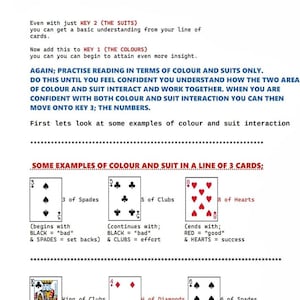 Learn to Read Playing Cards CARTOMANCY METHOD PDF - Etsy