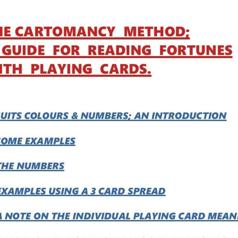 Cartomancy Deck - Etsy