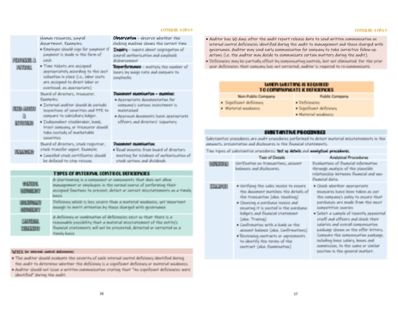 2023 CPA Exam Review Notes AUD Printed & Shipped 31 - Etsy