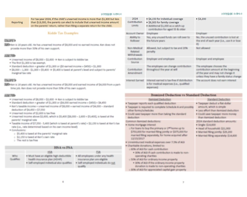2024 CPA Exam Review Notes 3 Discipline Sections Bundle Digital ...