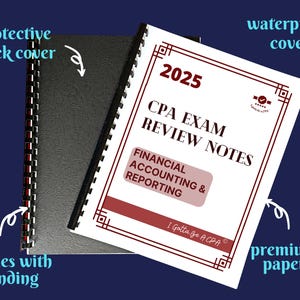 2025 | CPA Exam Review Notes - FAR | Printed & Shipped | 41 Pages ...