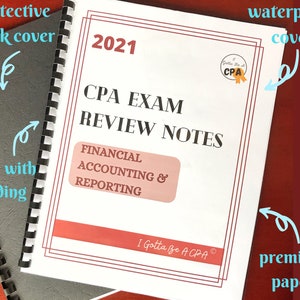 Printed & Shipped | CPA Exam Review - FAR | 31 Pages | 2021 Edition - Etsy