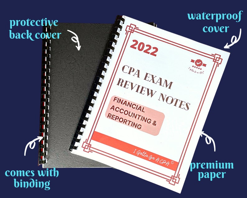 2022 | Printed & Shipped | CPA Exam Review Notes - FAR | 31 Pages ...