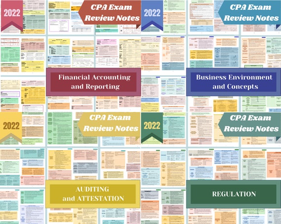 2022 Digital Download CPA Exam Review Notes 4 Parts - Etsy